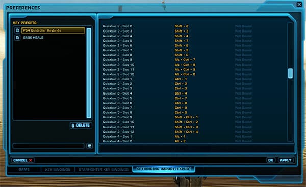 How to play SWTOR with an XBOX Controller with Xpadder / without Steam